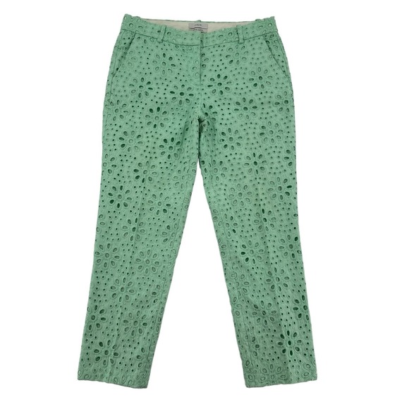 J. Crew | Pants & Jumpsuits | J Crew Pinwheel Floral Eyelet Cafe Mint ...
